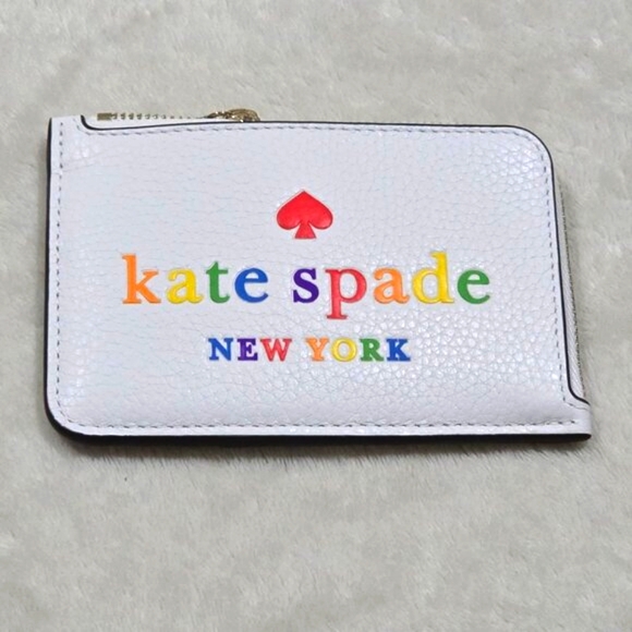 kate spade | Bags | Kate Spade New York Pride Leather Zip Card Holder ...